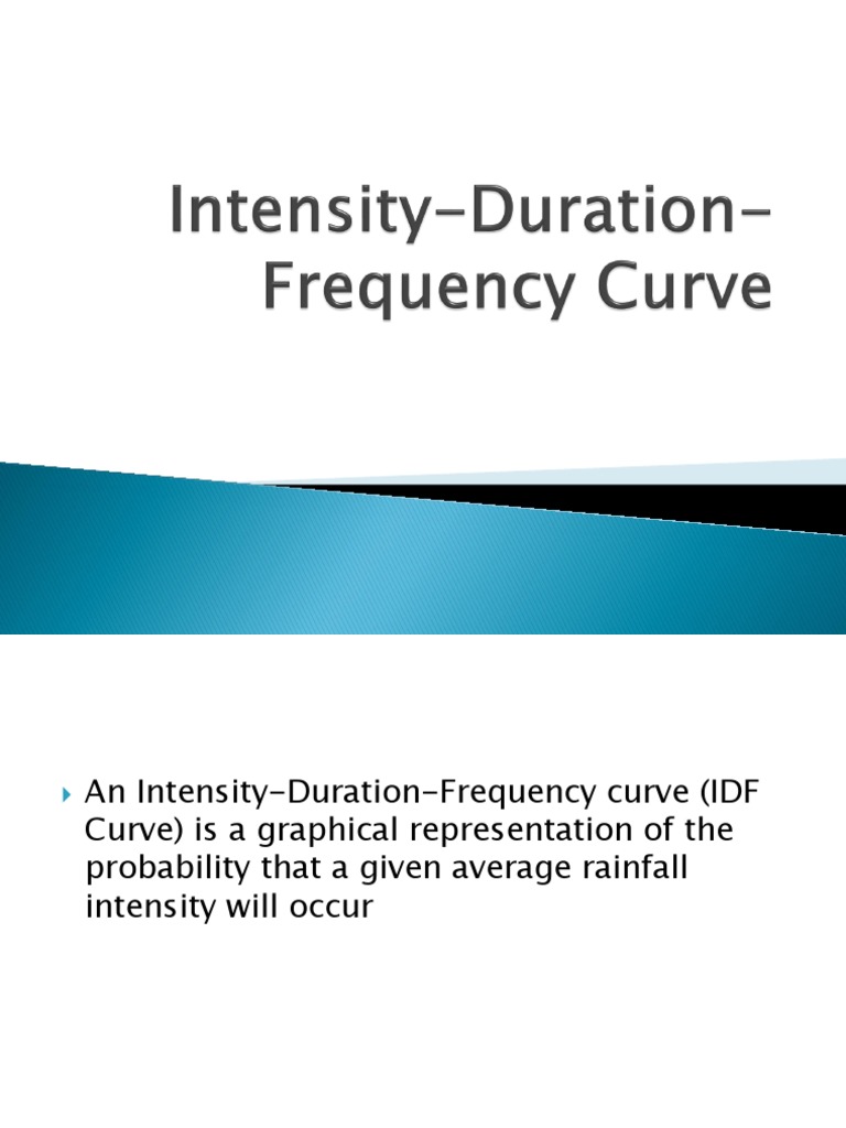 IDF Curve | PDF | Rain | Drainage Basin
