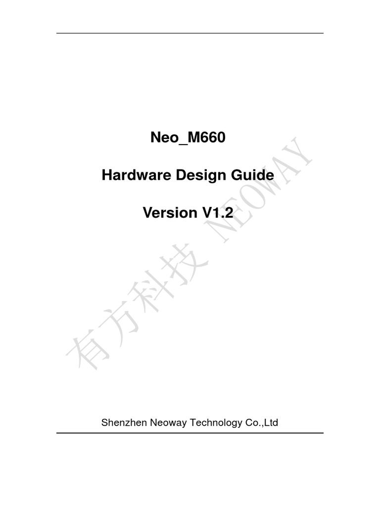Neoway - M660 Hardware Design Guide V1.2 | PDF | Capacitor | Power Supply