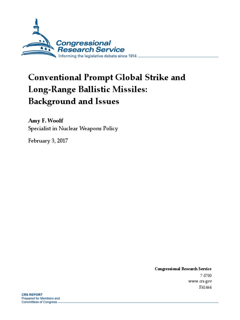 Conventional Prompt Global Strike and Long-Range Ballistic Missiles ...