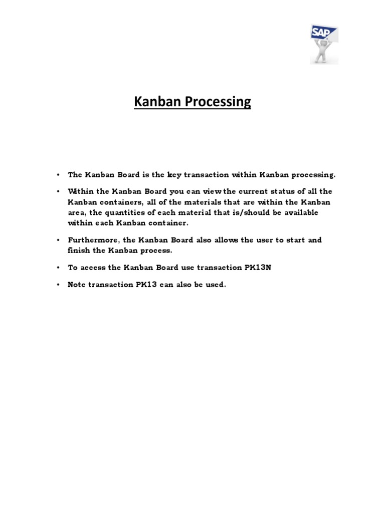 Sap WM Kanban Process | PDF | Warehouse | Information Science