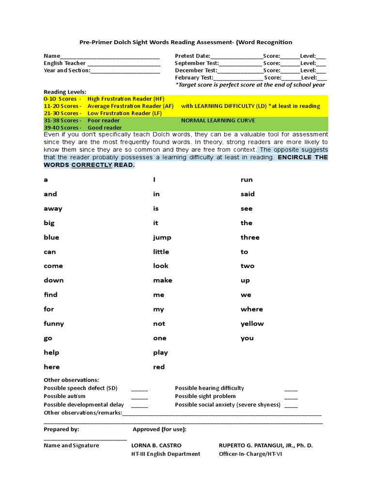 Reading Assessment 2017 | PDF | Learning Disability | Educational ...
