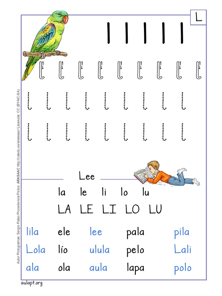 Actividades con la letra L en imprenta | PDF | Lingüística