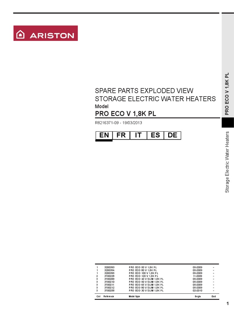 Ariston Pro Eco | PDF