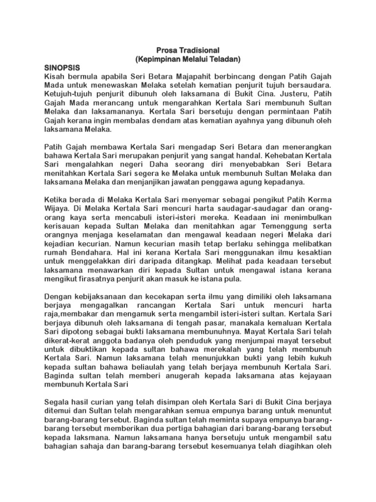 Prosa Tradisional | PDF