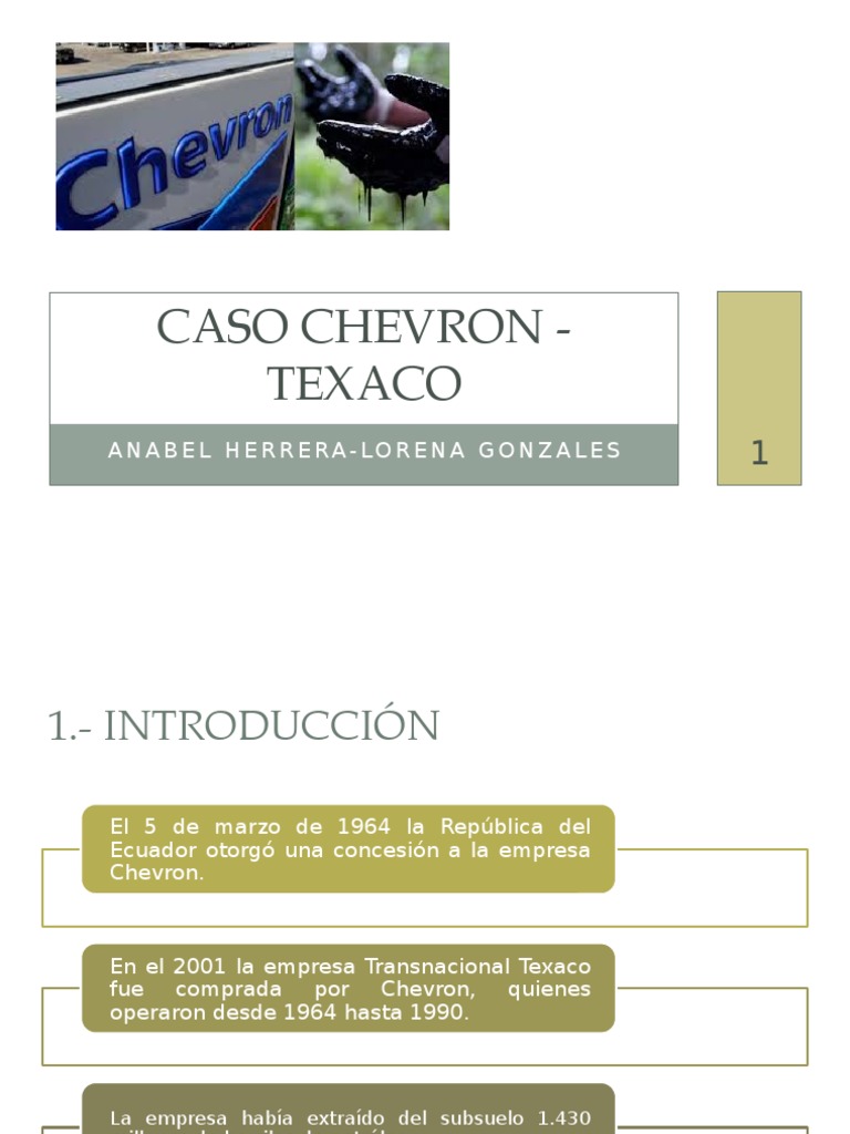 Caso Chevron-Texaco en Ecuador | PDF | Ecuador | Contaminación