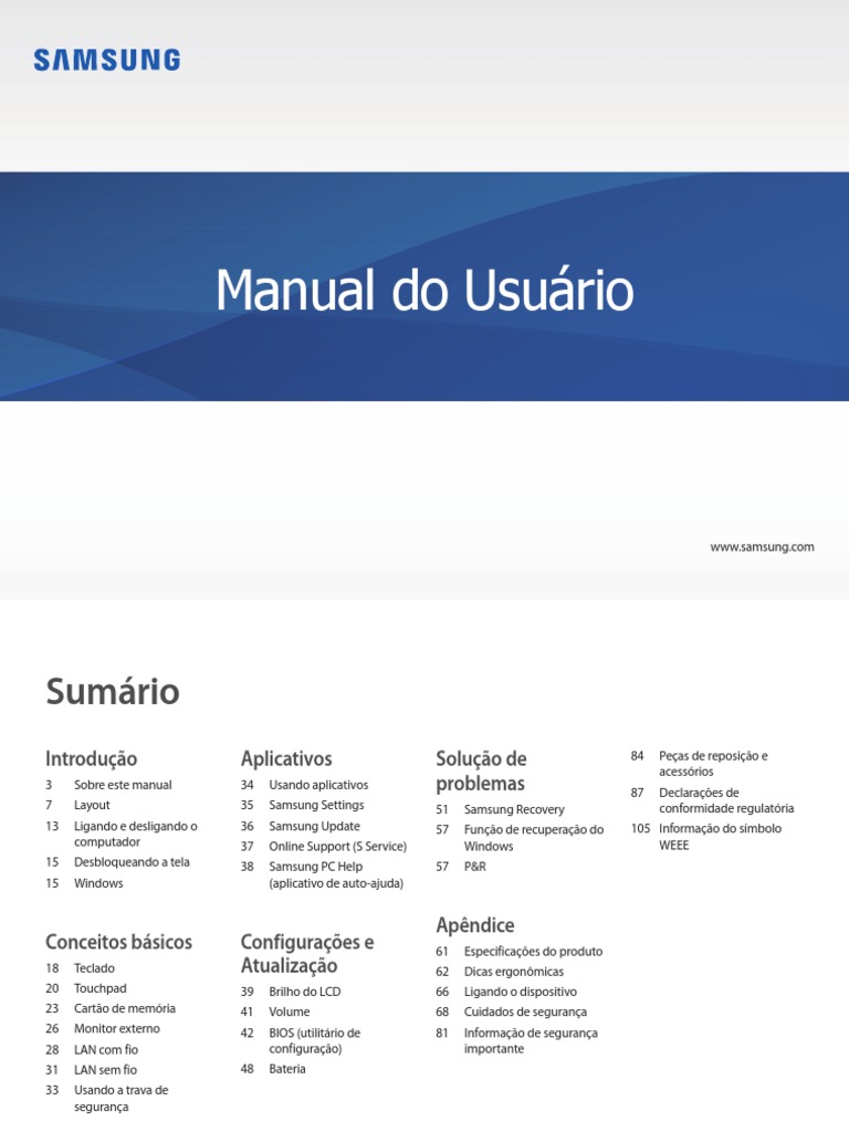 Manual Notebook Samsung Expert x51 | PDF | Secure digital | Rede local