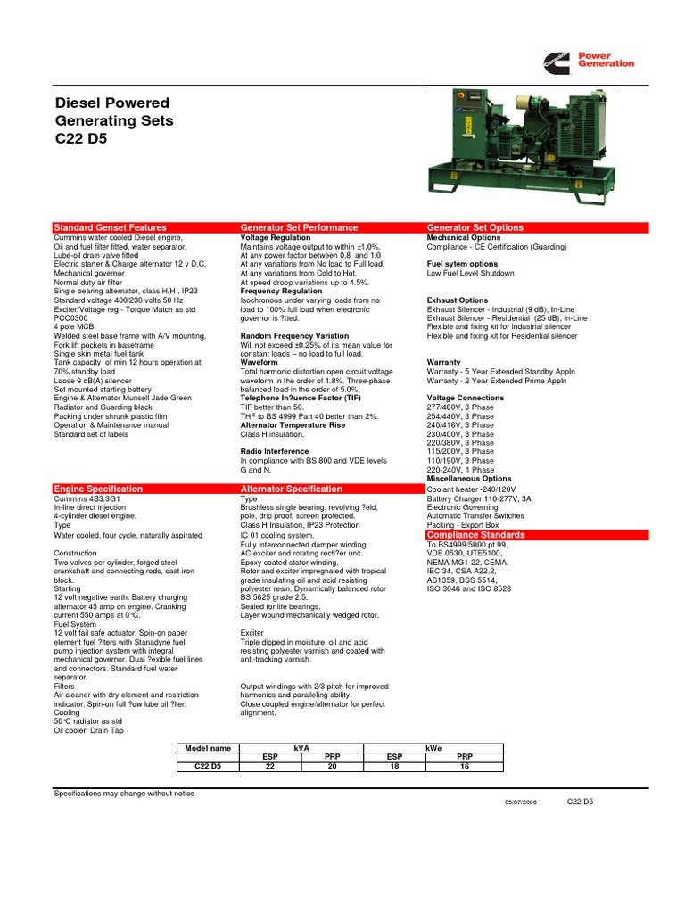 C22D5 | PDF | Engines | Diesel Engine