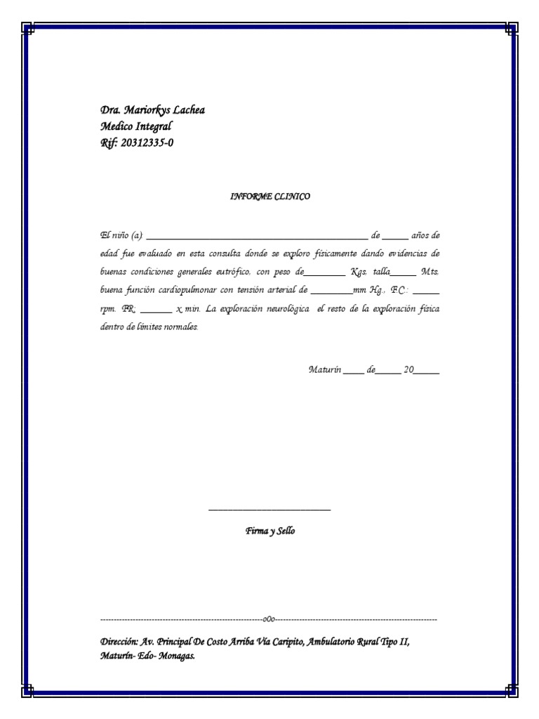 Constancia De Control Niño Sano Pdf
