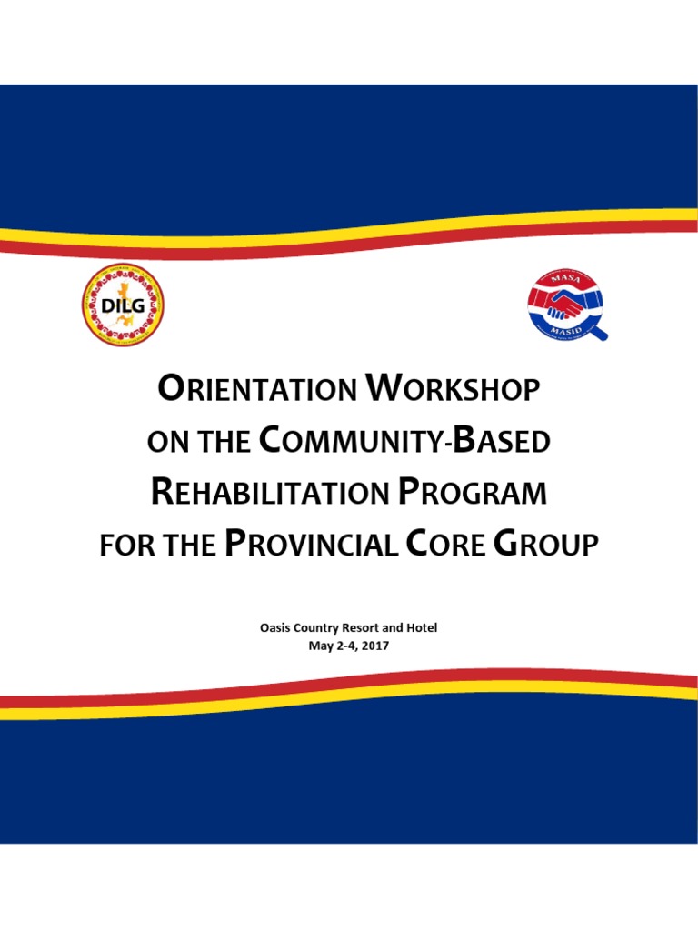 Terminal Report - Orientation Workshop On The CBRP | PDF | Drug Rehabilitation | Substance Abuse