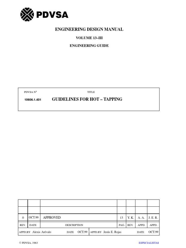 Guidelines for Engineering Hot Tapping Connections | PDF | Sulfur ...