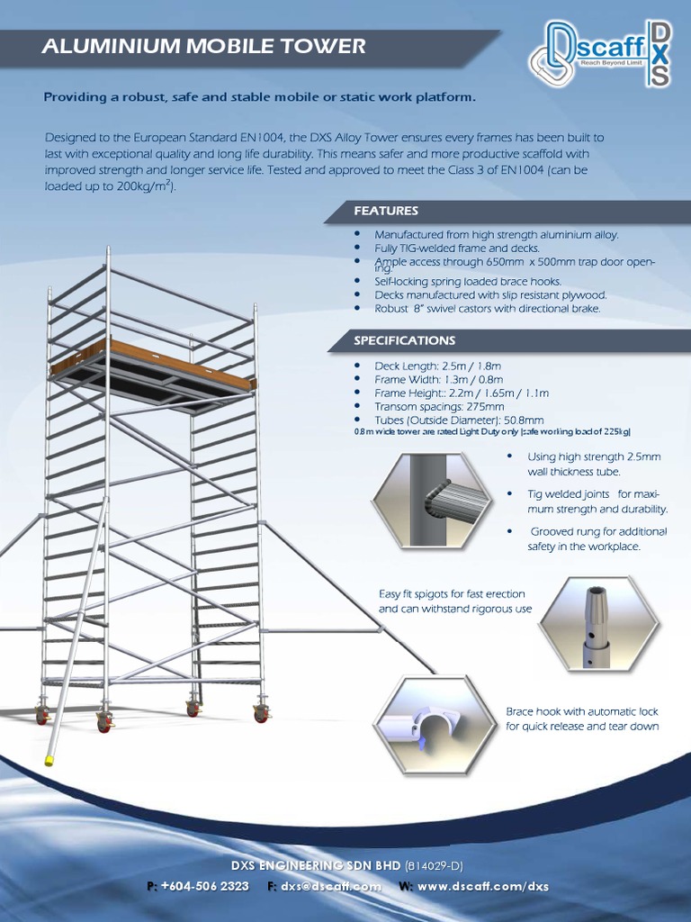 DXS Mobile Tower Brochure - 1.1 | Download Free PDF | Scaffolding ...