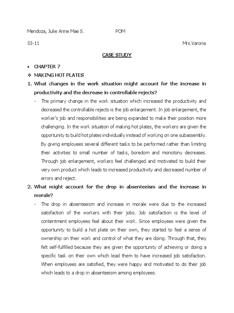 POM Caselets | PDF | Inventory | Supply Chain