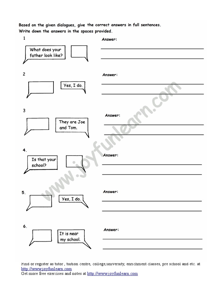 Complete The Dialogue Exercises PDF | PDF | Career & Growth