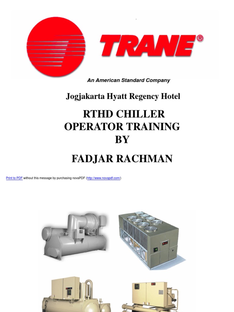 RTHD Opr Training Chiller Trane | PDF | Home Appliance | Chemistry