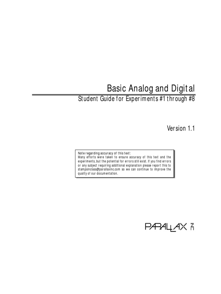 Basic Analog and Digital | PDF | Operational Amplifier | Analogue ...