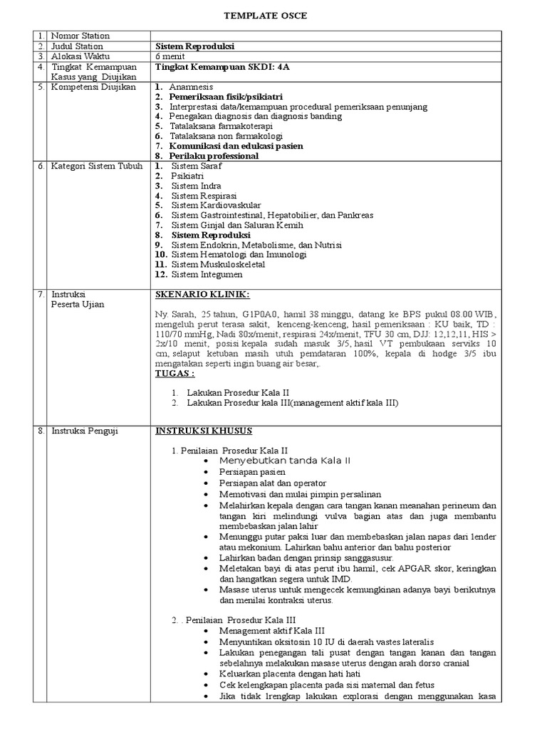 Template Osce | PDF