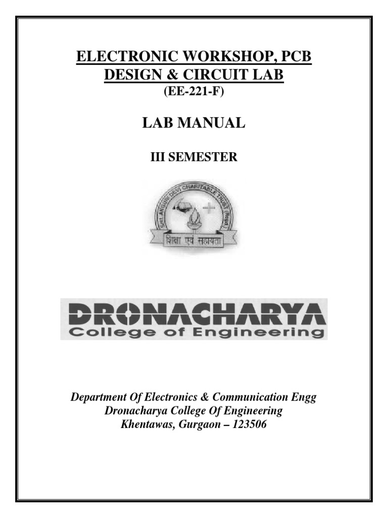 PCB Design Lab Manual for ECE Students | PDF | Rectifier | Electrical ...