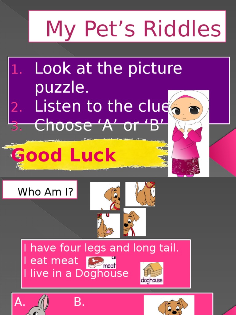 Slide Pet's Riddles | PDF