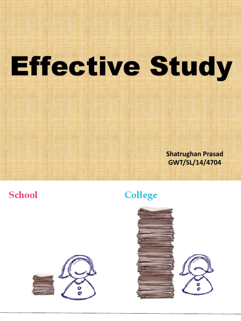 Effective Study: Shatrughan Prasad GWT/SL/14/4704 | PDF