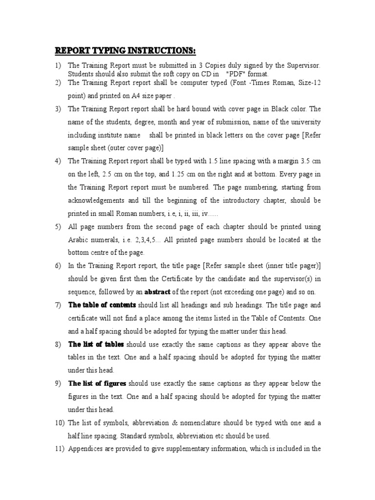 Report Typing Instructions | PDF | Computing And Information Technology | Teaching Mathematics