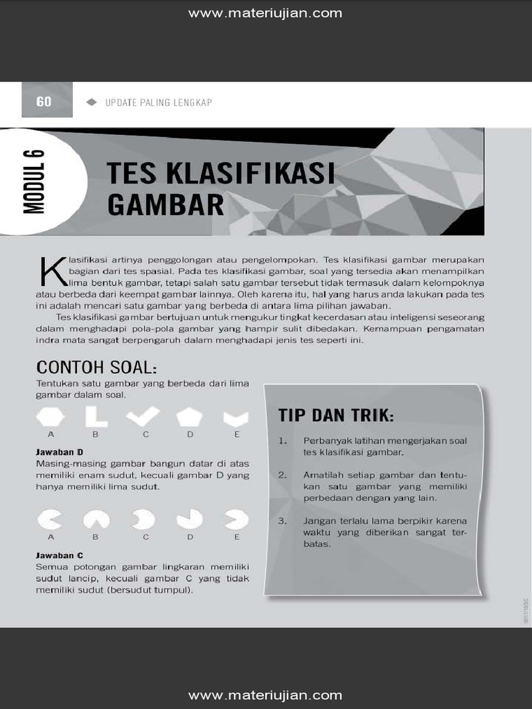 Contoh Soal Test Klasifikasi Gambar | PDF