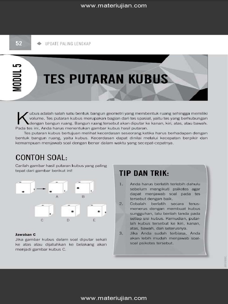 Contoh Soal Test Putaran Kubus | PDF