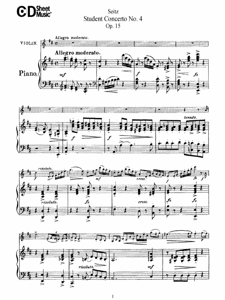 Seitz Violin Concerto No. 4 | PDF