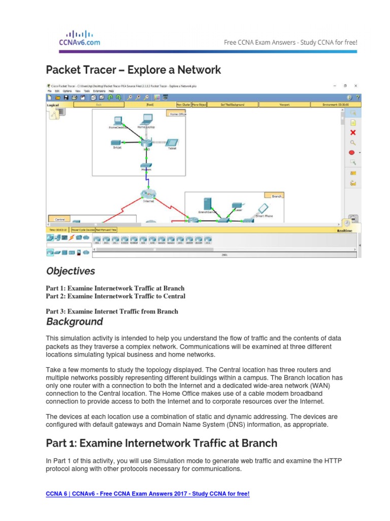 3.3.3.3 Packet Tracer - Explore A Network Instructions Answers ...