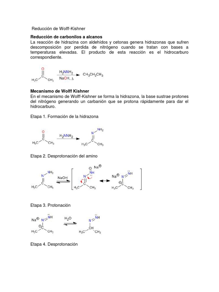 Reducción de Wolff-Kishner de Carbonilos | PDF | Hogar, jardinería y ...