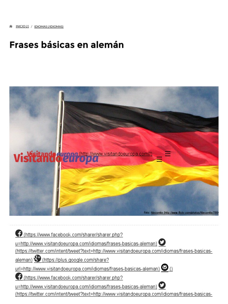 Frases Básicas en Alemán - VisitandoEuropa PDF | PDF | Idioma aleman
