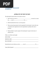 Affidavit of Next of Kin | PDF