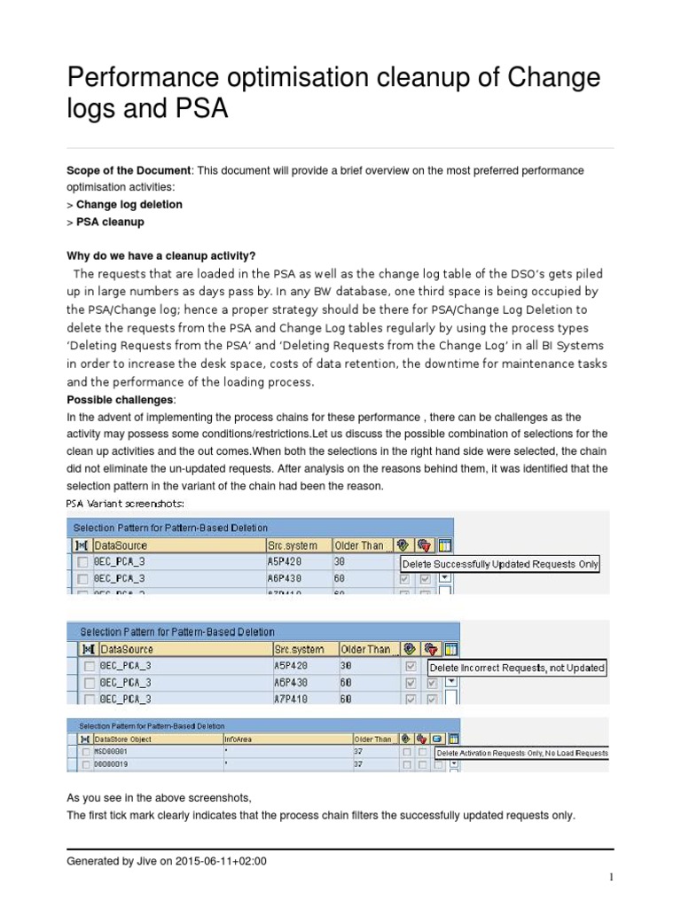 SAP BW - Performance Optimization | PDF | Program Optimization ...
