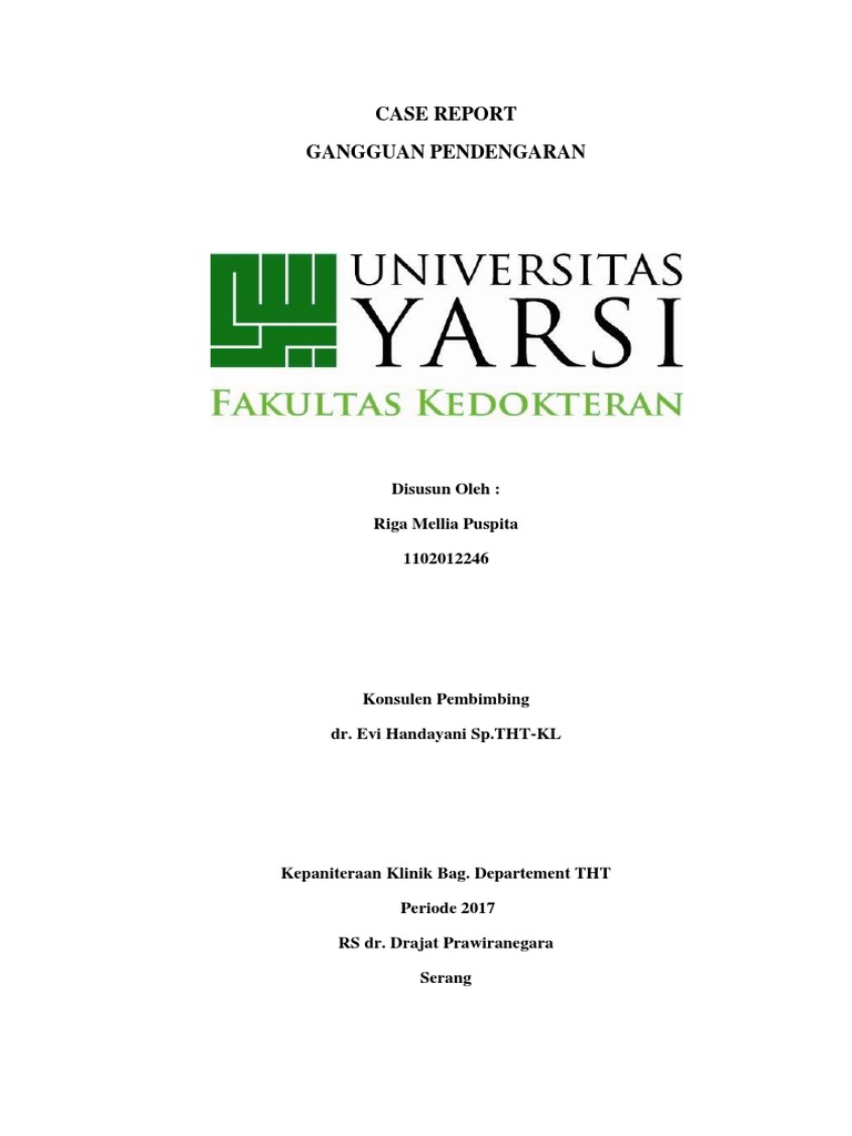 CASE REPORT Tuli Konduktif | PDF