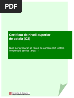 Certificat de Nivell de Suficiència de Català (C1) : Model D'examen | PDF