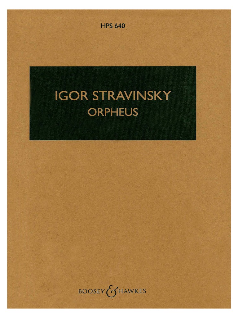 Stravinsky Orpheus Full Ballet Score PDF | PDF