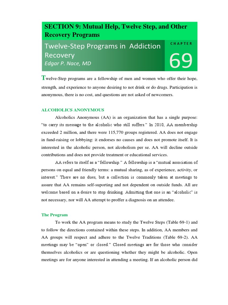 Twelve-Step Programs Addiction Recovery | PDF | Twelve Step Program ...