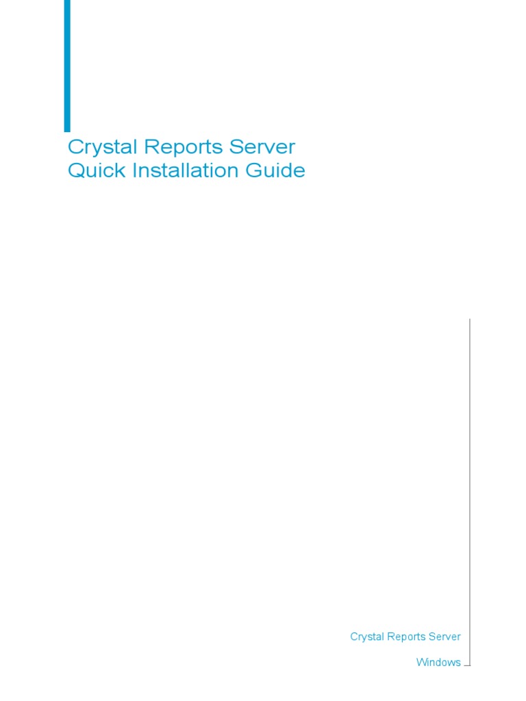 Crystal Reports Server Quick Installation Guide | PDF | Web Server ...