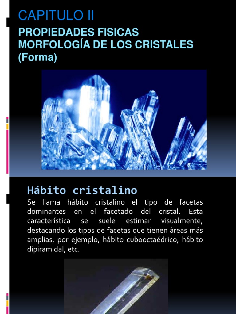 CAPITULO II Propiedades Fisicas Y MORFOLOGIA de Los Cristales | PDF | Desintegración radioactiva ...