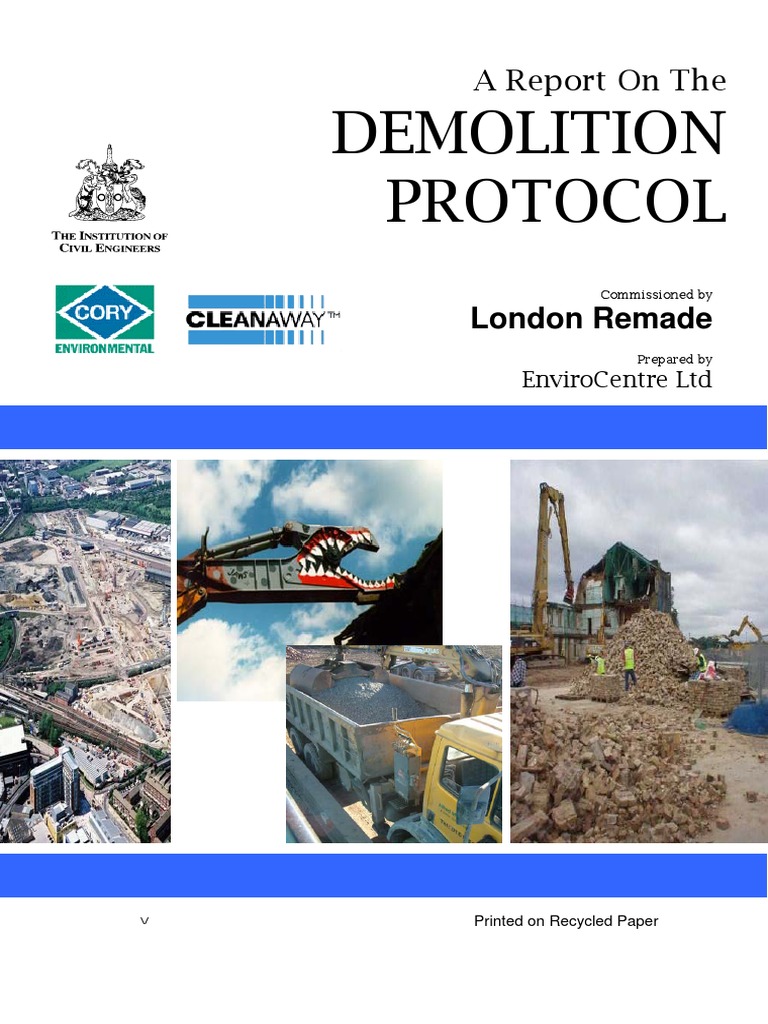 Report - Demolition Protocol | PDF | Construction Aggregate | Recycling