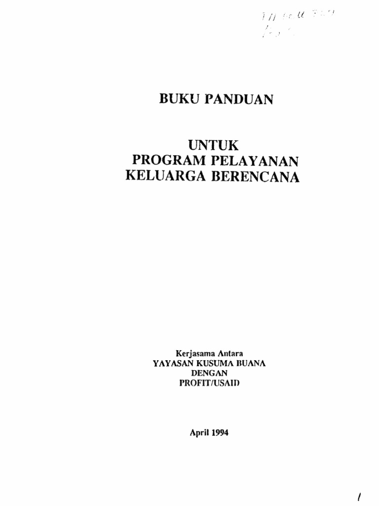 Panduan KB 1994 PDF | PDF | Ilmu Sosial | Pengembangan Diri