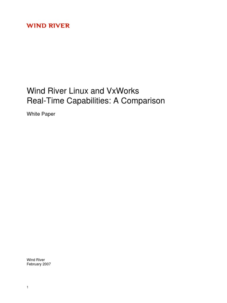 RT Linux Vxworks Comparison Whitepaper | PDF | Scheduling (Computing) | Real Time Computing