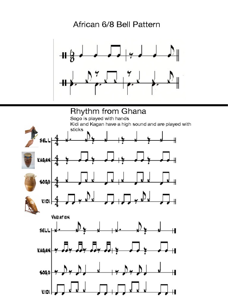 African 6/8 Bell Pattern Guide | PDF