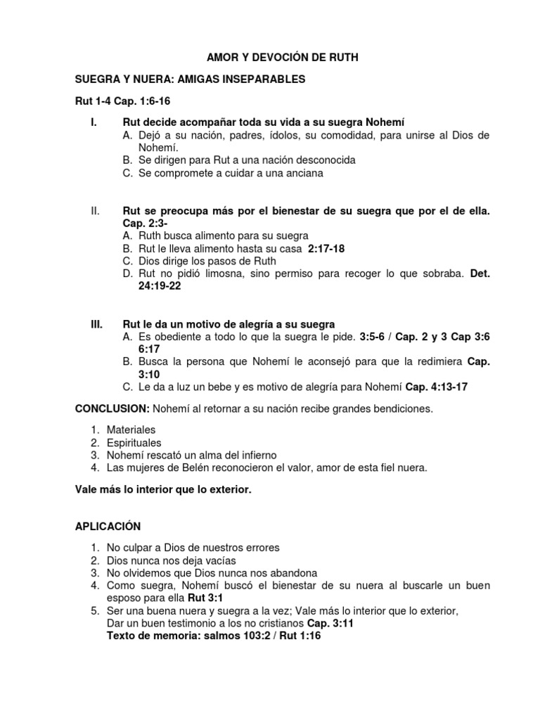Amor y Devoción de Ruth | PDF | Libro de rut | Creencia religiosa y ...
