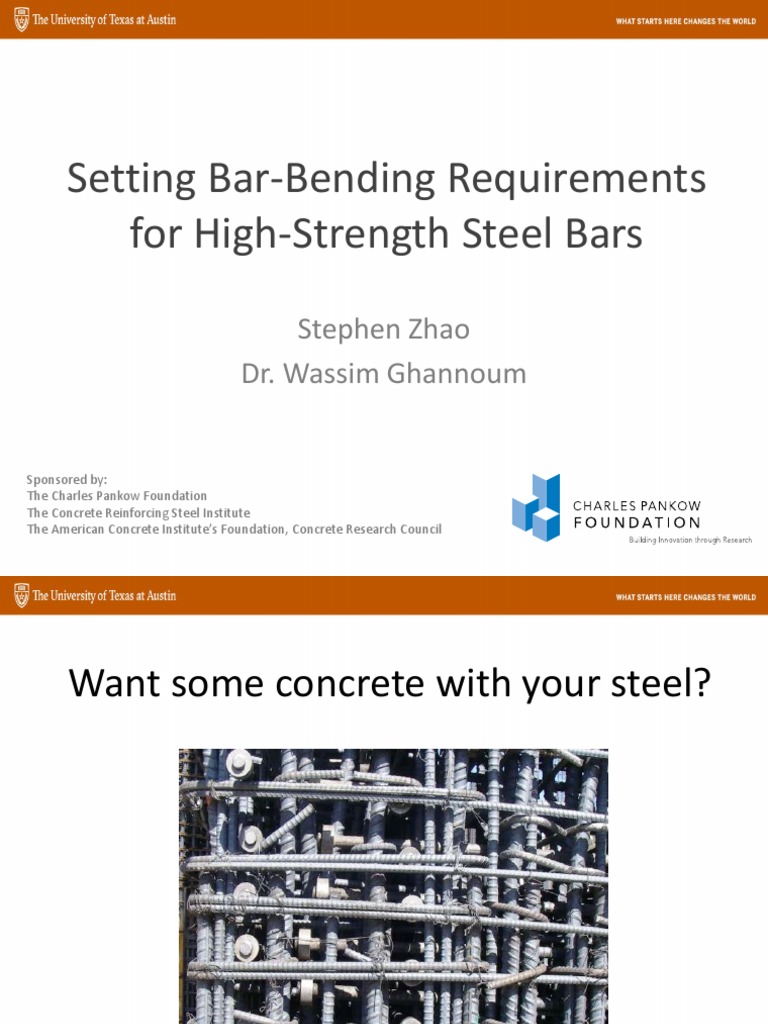 ACI - Presentation.settingbar BendingRequirementsForHigh ...