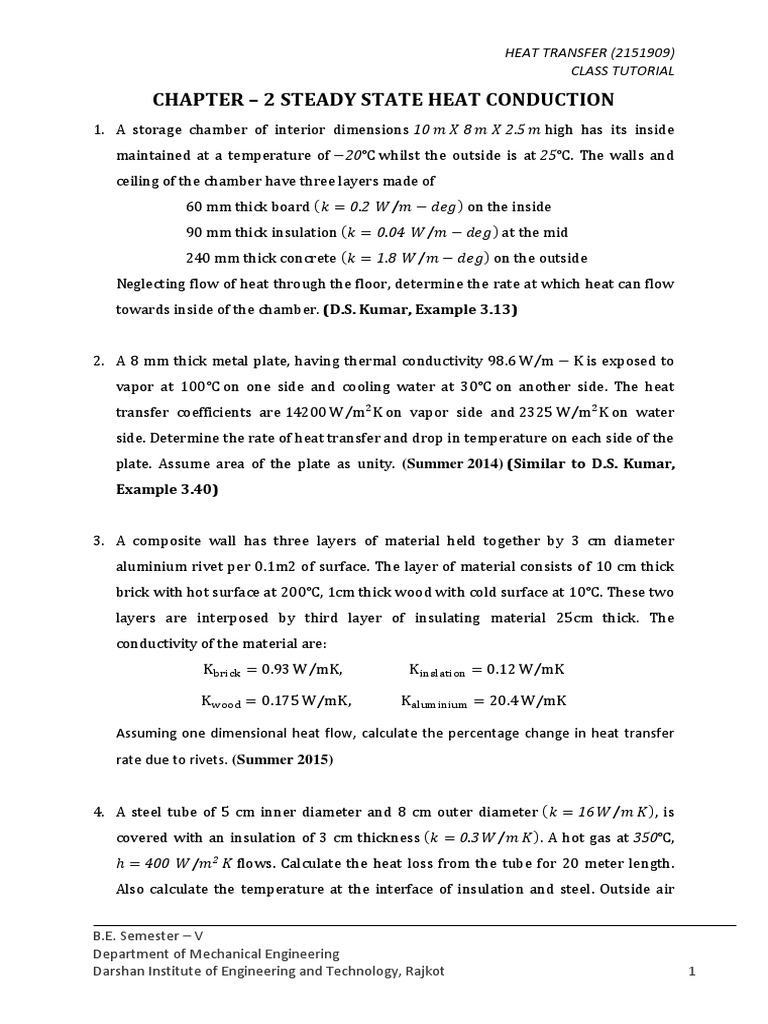 Heat Transfer Class Tutorials 03112015 052646AM | PDF | Boundary Layer | Heat Transfer
