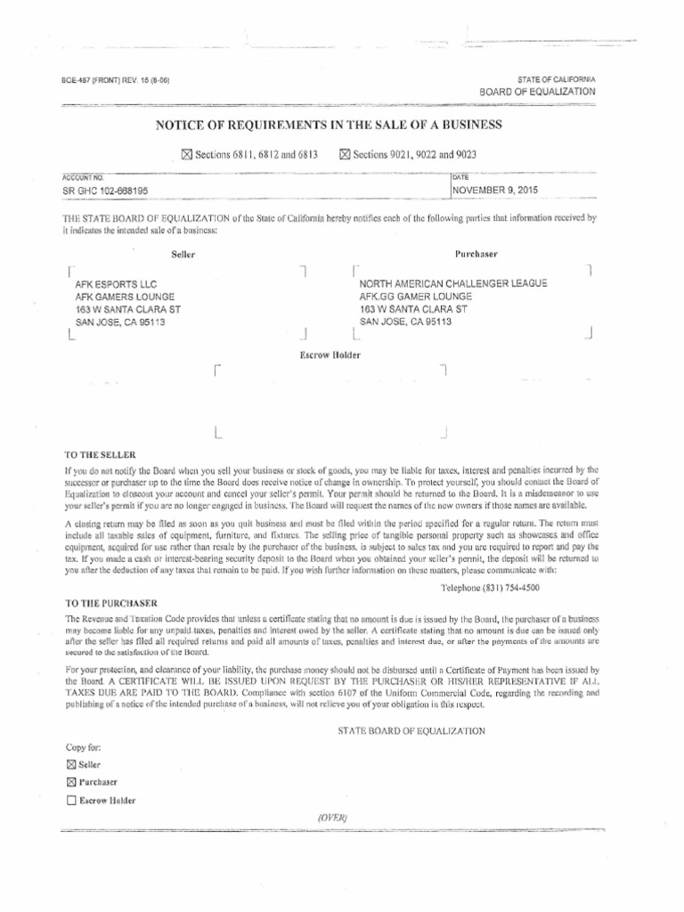 Notice of Sale | PDF