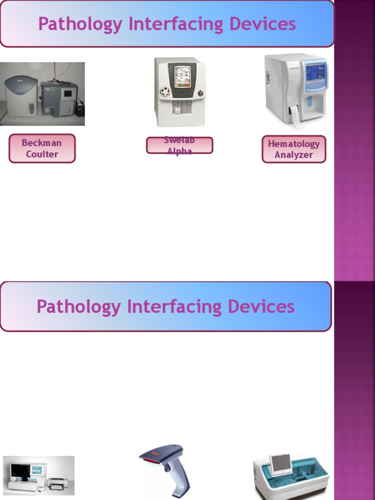 Pathology Interfacing Devices: Hematology Analyzer Beckman Coulter ...