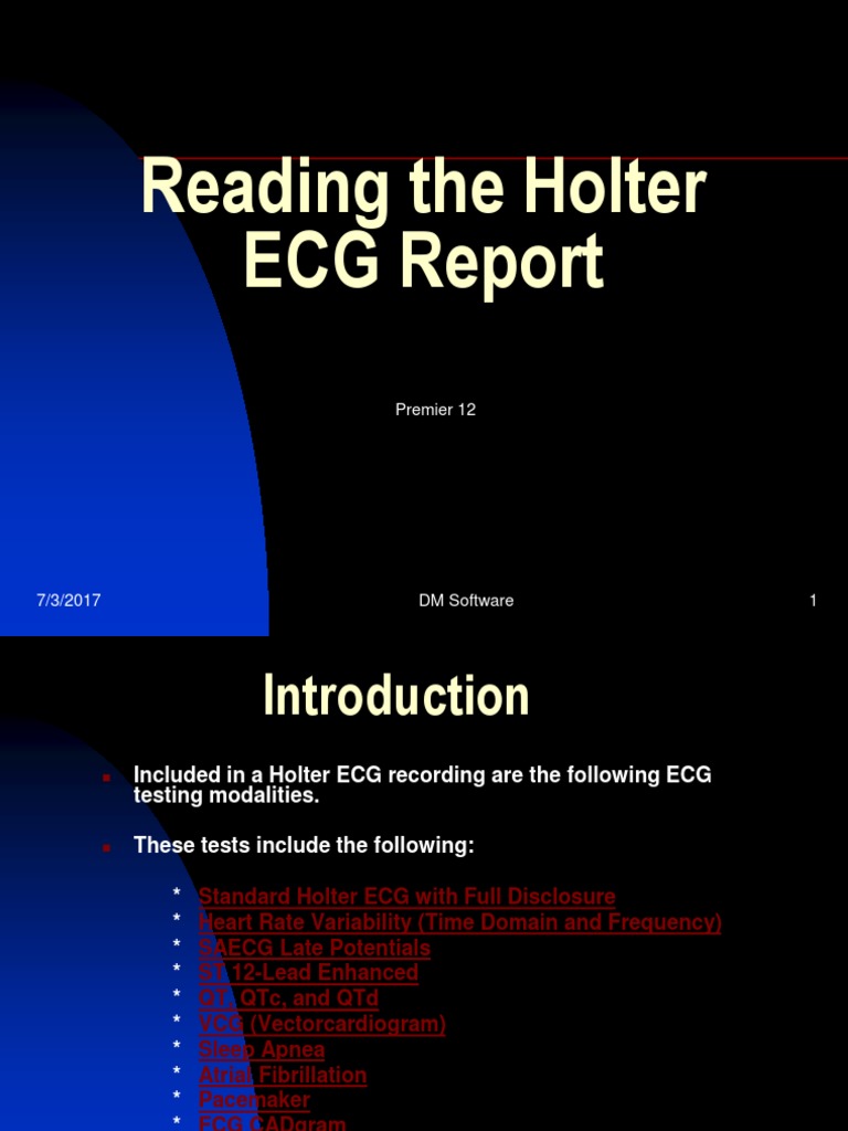 Holter ECG Report Guide | PDF | Electrocardiography | Cardiac Arrhythmia