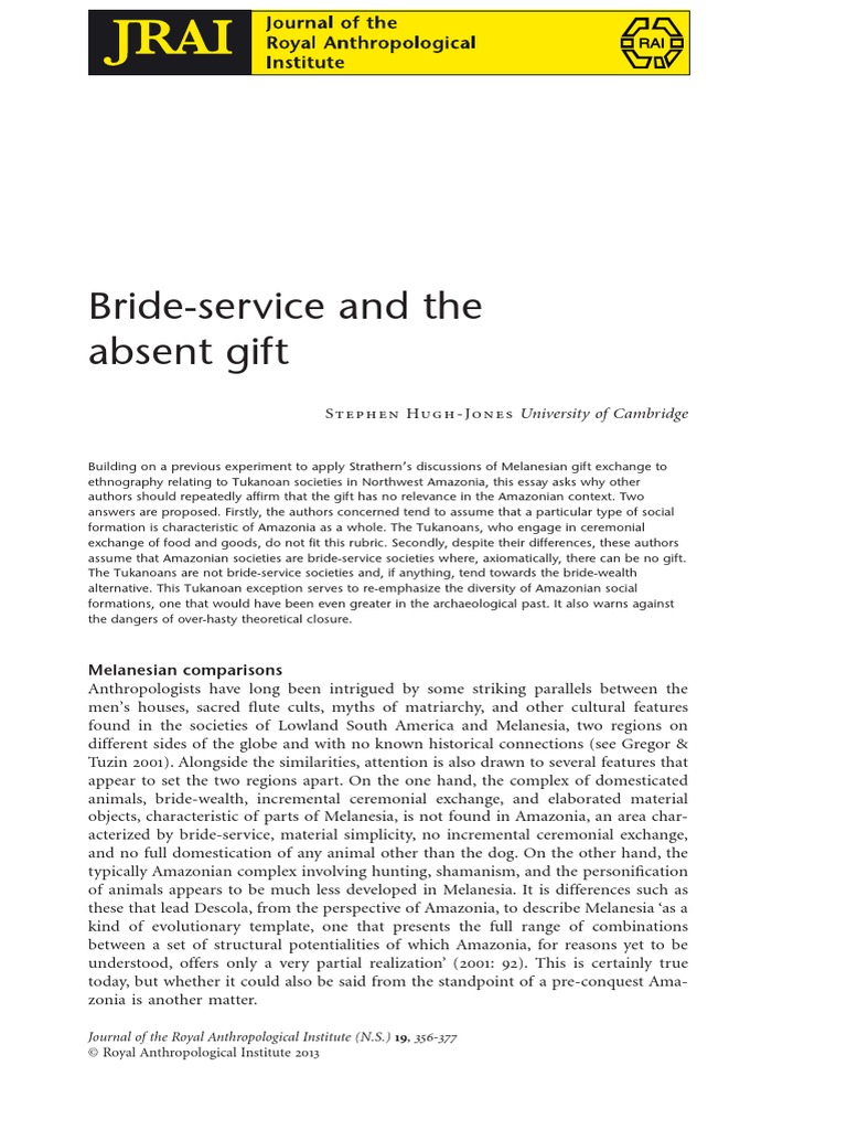 Bride Service | PDF | Anthropology | Kinship