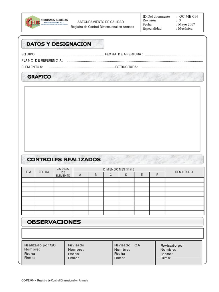 Formato Control Dimensional | PDF | Informática | Informática y tecnología de la información